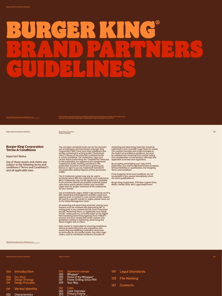 Burger King 2020 | PDF | Logos | Trademark