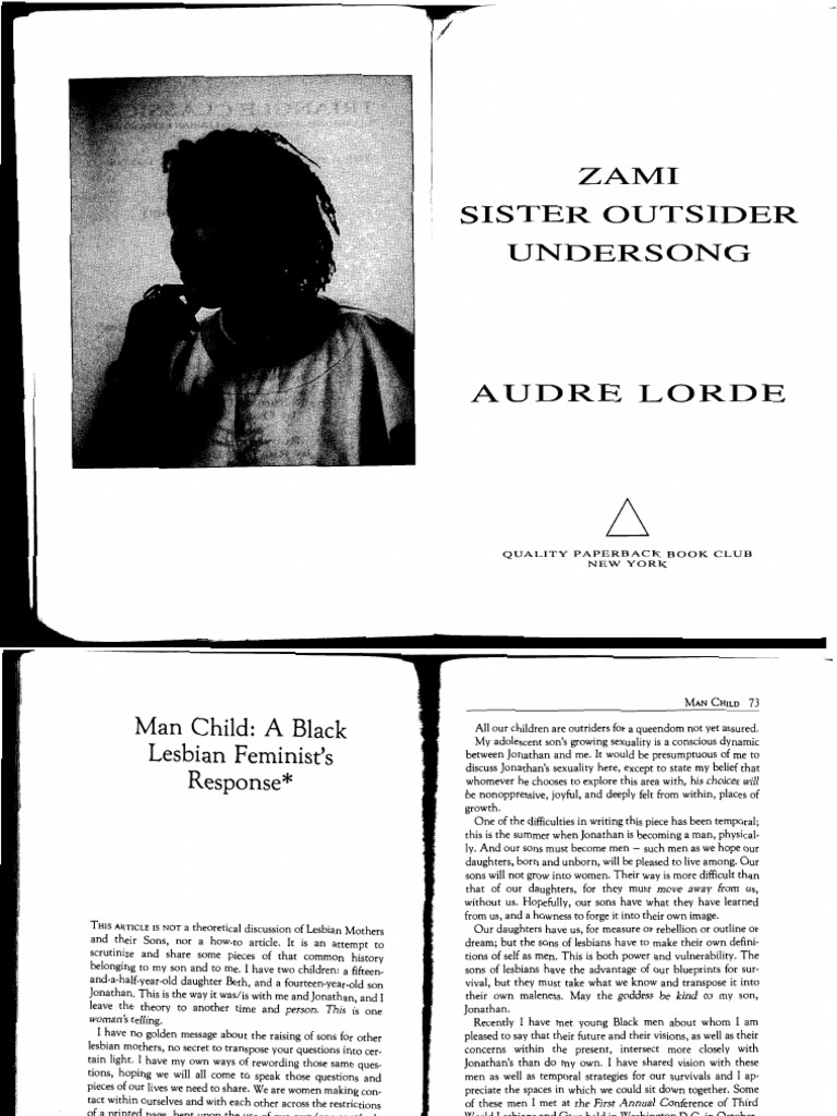 Man Child Audre Lorde | PDF