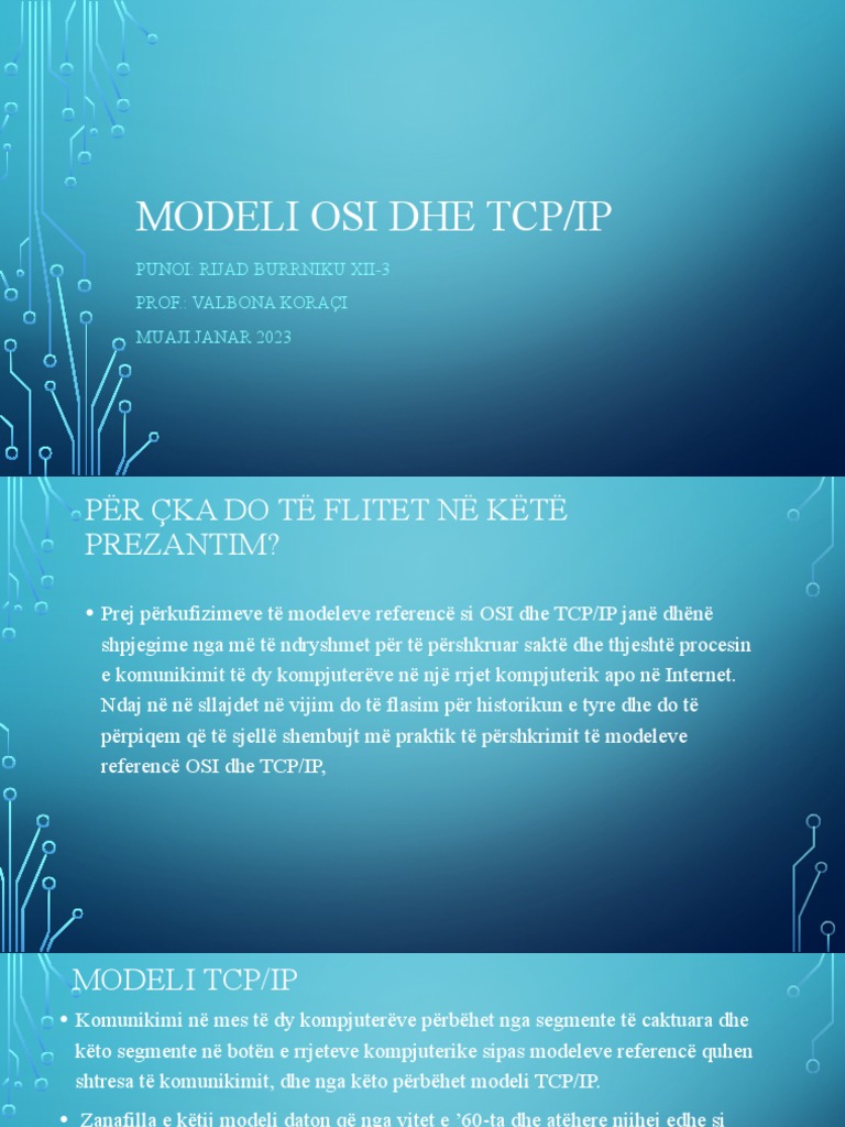Modelet Referce OSI Dhe TCP-IP | PDF