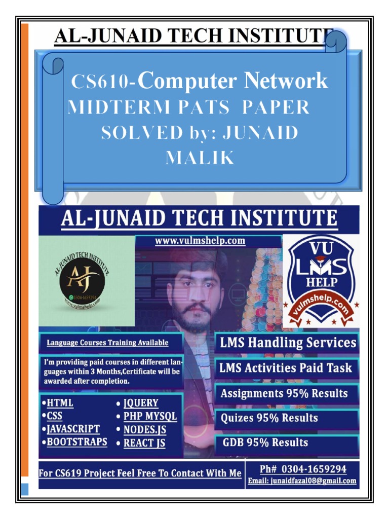 CS610 MIDTERM SOLVED MCQS by JUNAID | PDF | Computer Network | Network ... CS610 MIDTERM SOLVED MCQS by JUNAID | PDF | Computer Network | Network ...