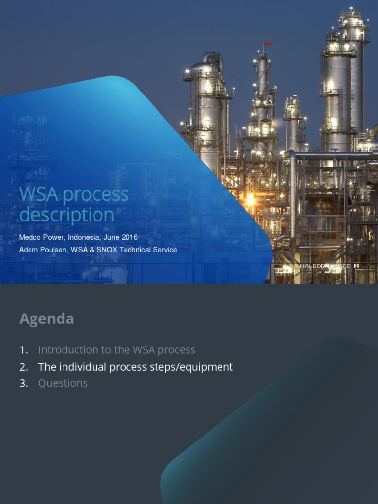 WET SULPHURIC ACID Process Description | PDF | Heat Exchanger ...