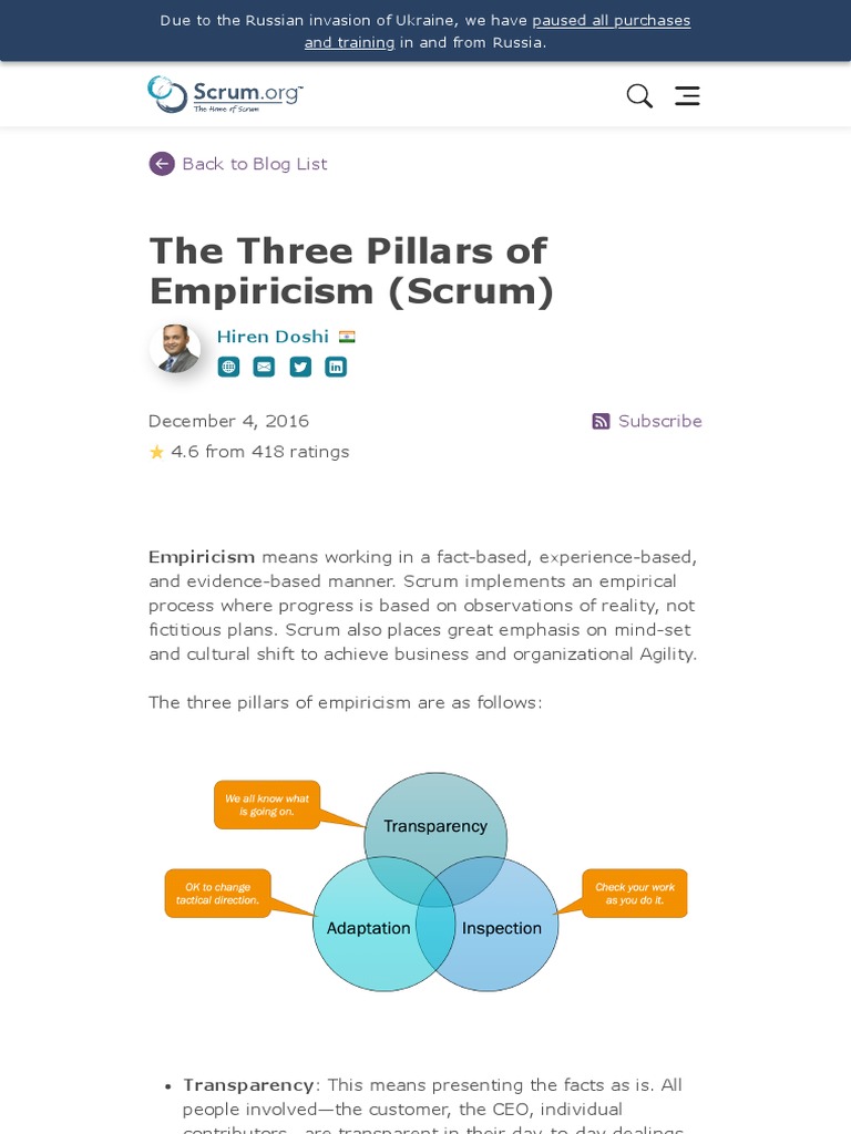 The Three Pillars of Empiricism (Scrum) | PDF | Agile Software ... The Three Pillars of Empiricism (Scrum) | PDF | Agile Software ...