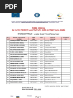 Tabele Elevi Excursie | PDF