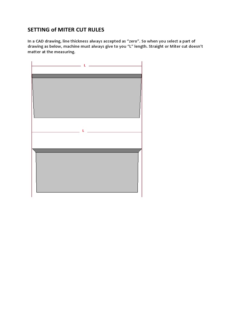 Miter Cut Application Rules Guide | PDF