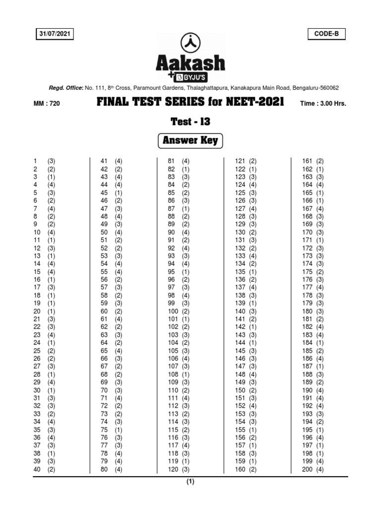 @NEETpassionate FTS 13B Solution | PDF