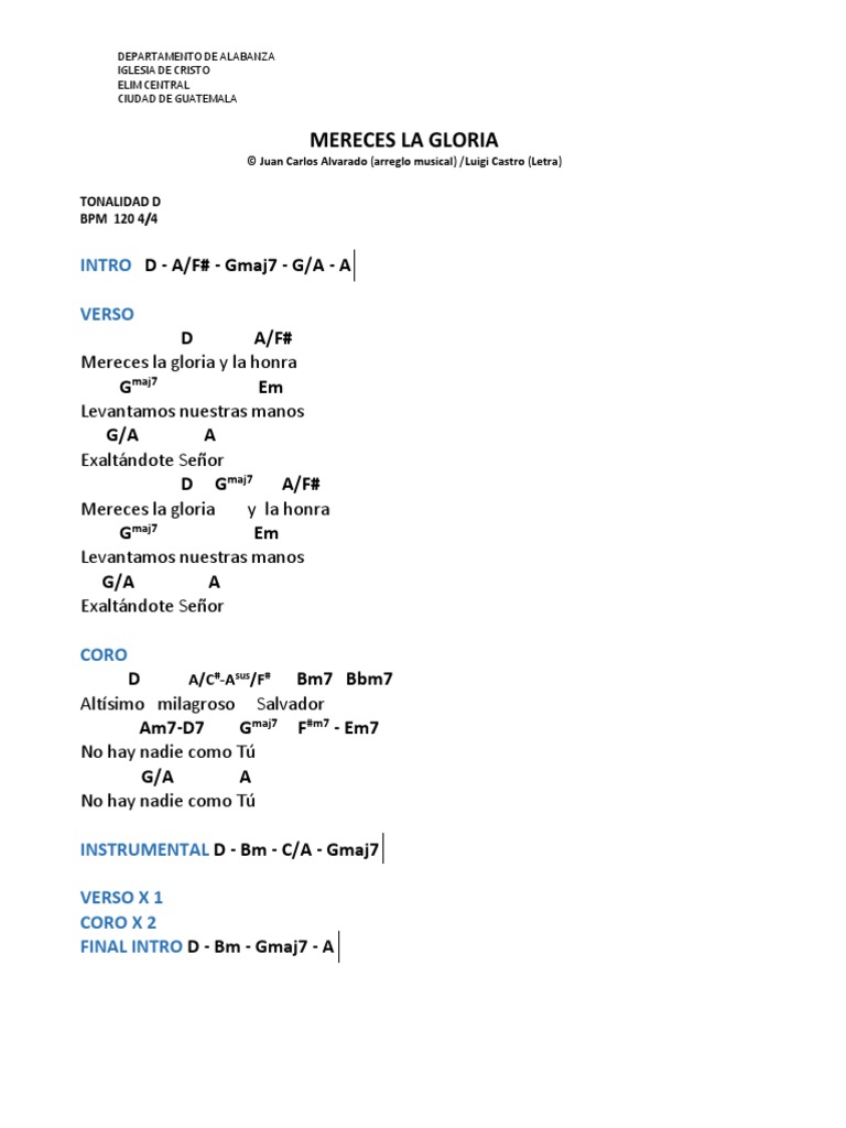 Mereces La Gloria | PDF
