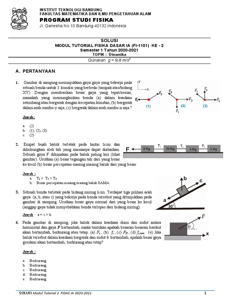Solusi Modul Tutorial 2 FIDAS IA 2020-2021 | PDF