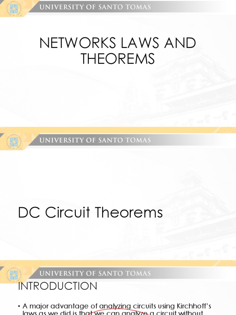 8 Network Laws And Theorems C B Pdf Electrical Network Electrical Engineering