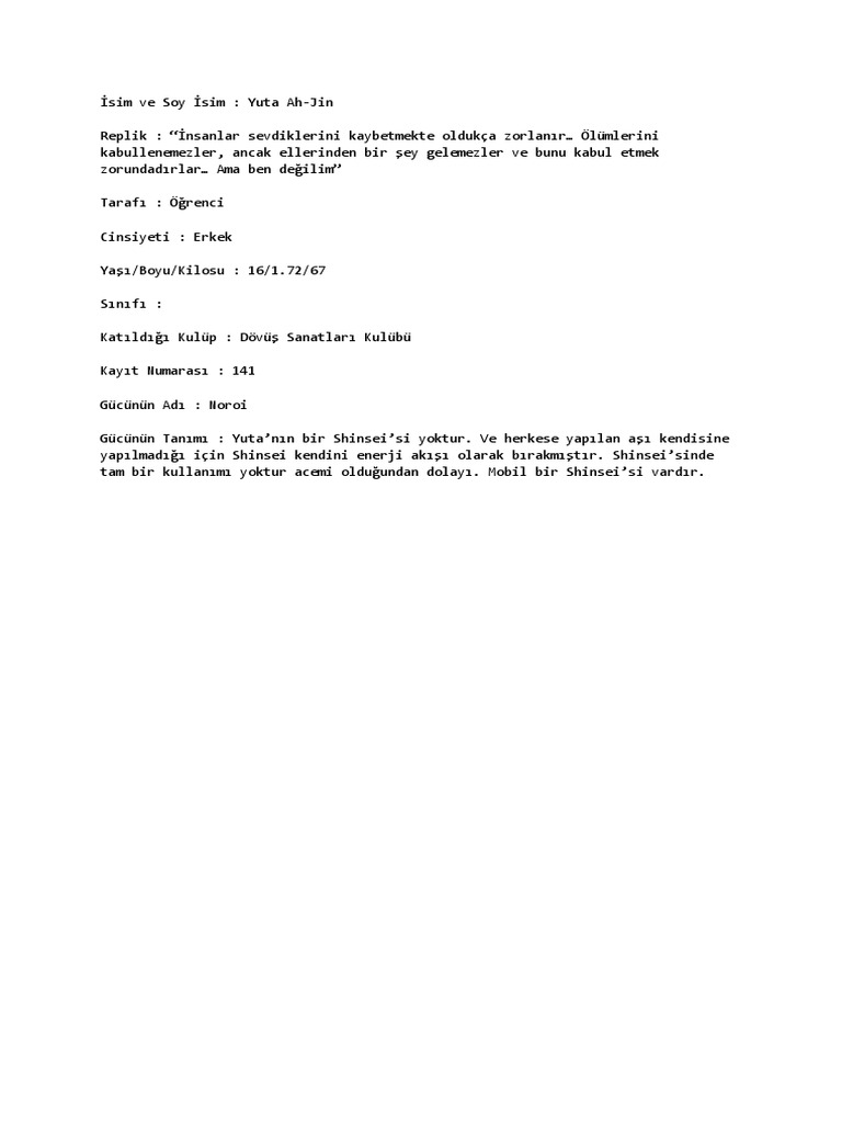 Isim Ve Soy Isim | PDF