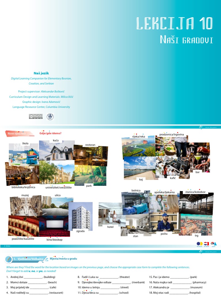 Lekcija 10 Nasi Gradovi 1 | PDF | Grammatical Gender | Grammatical Number