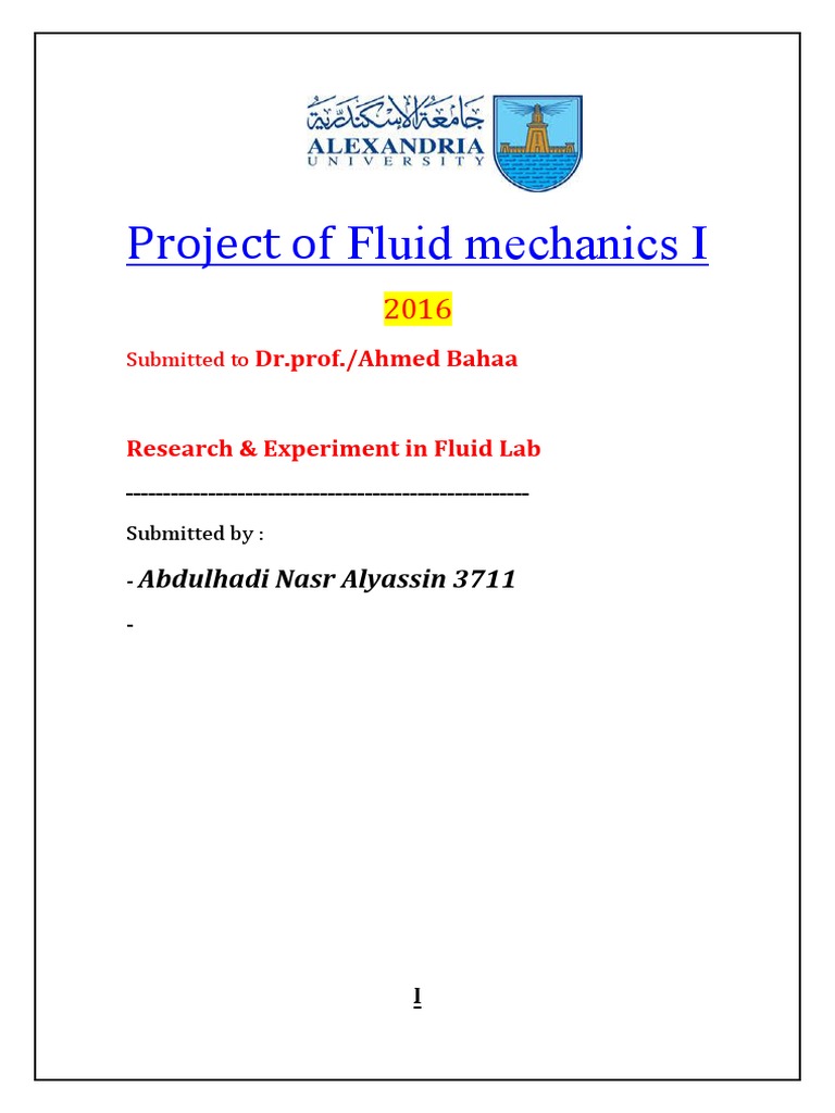 Fluid Mechanics Project Search and Exper | PDF | Calibration | Pressure Measurement
