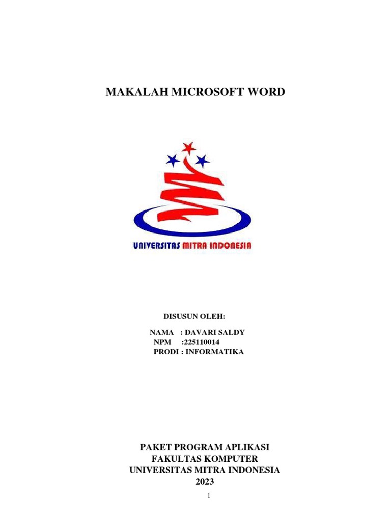 Makalah MS - Word | PDF