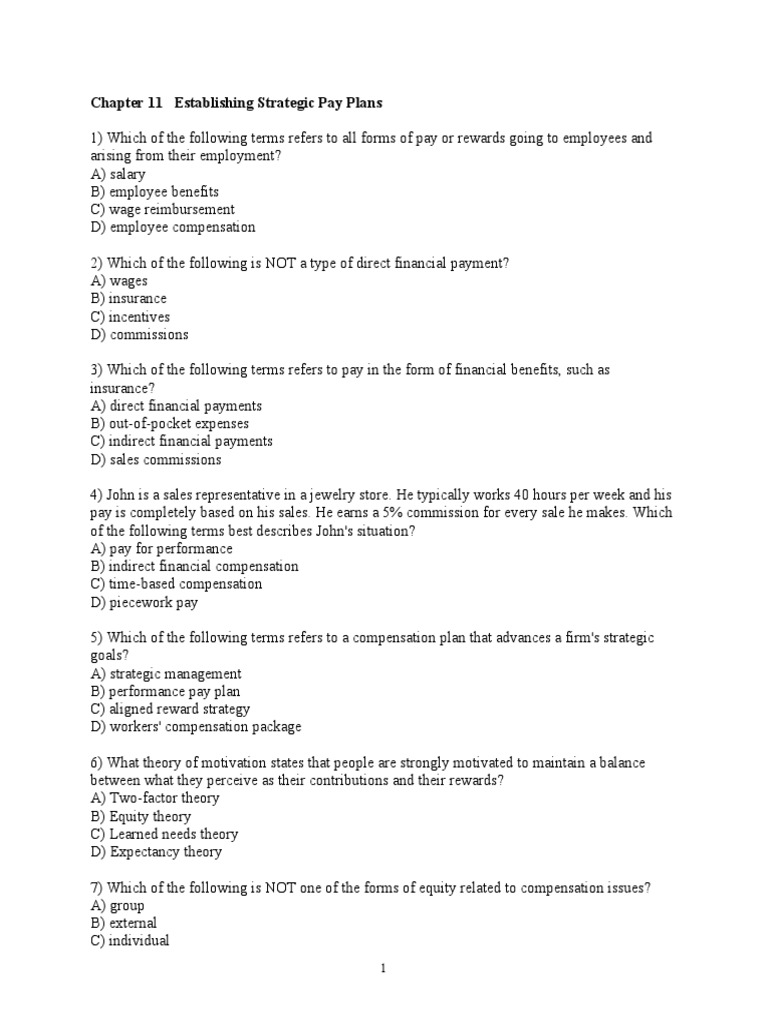 Chapter 07 Compensation | PDF