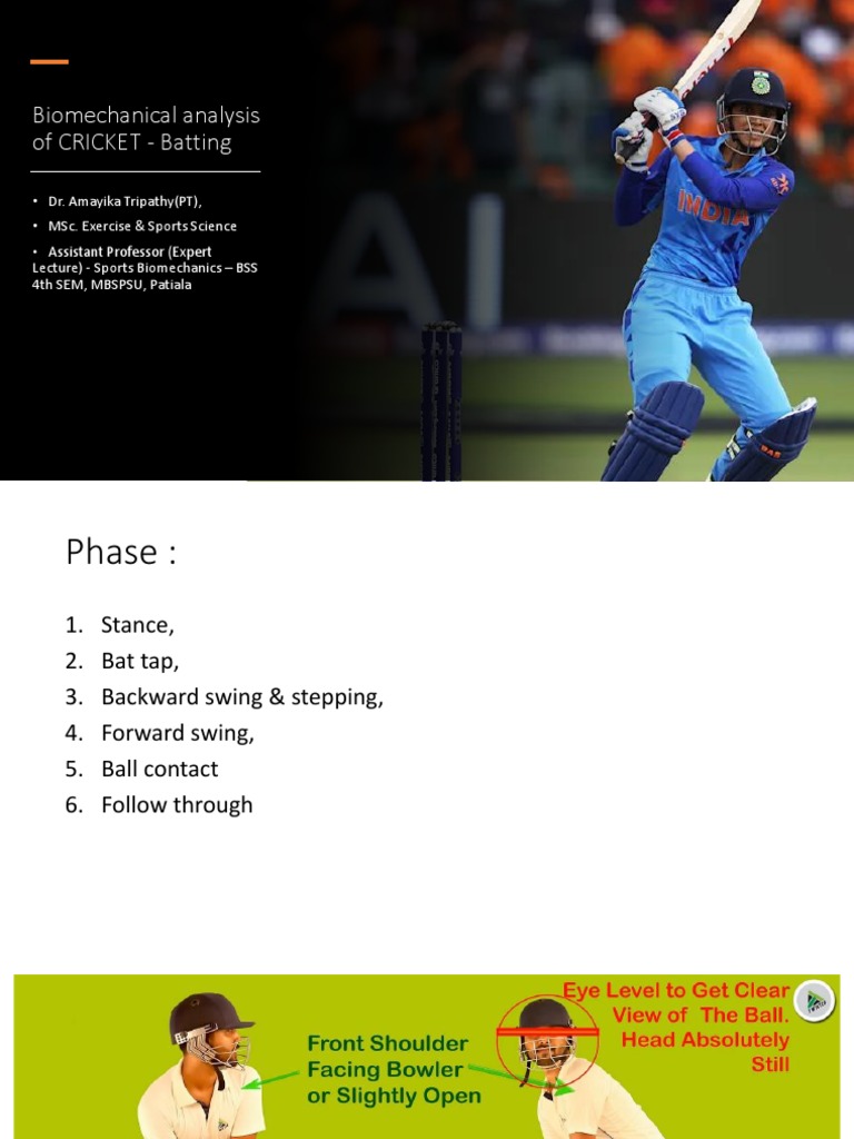 Biomechanics of Cricket Batting Analysis | PDF | Sports & Recreation ...