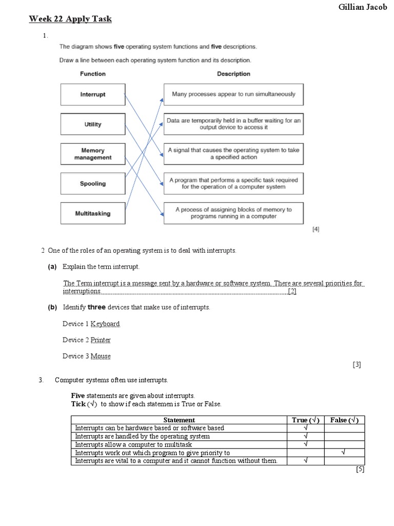 Week 22 Apply Task - Gillian Jacob | PDF | Assembly Language ...