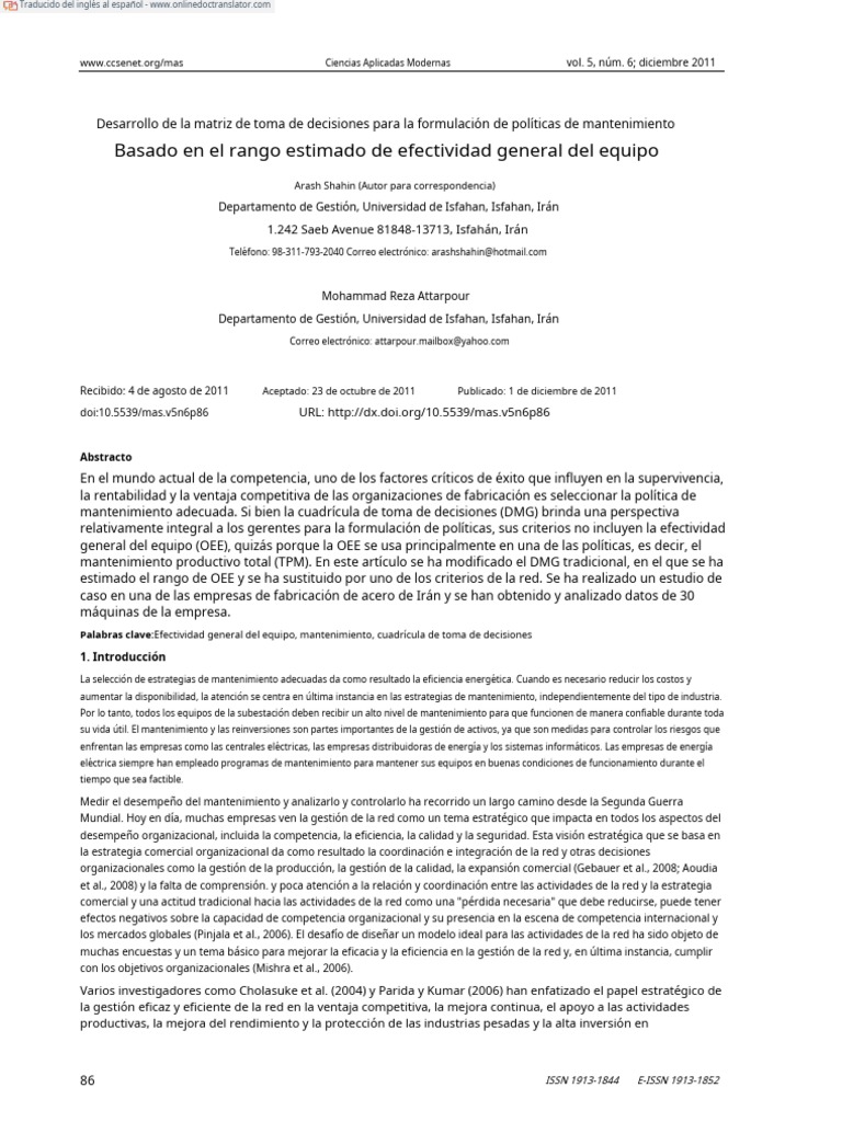 Developing Decision Making Grid For Main - En.es | PDF | Ingeniería de ...