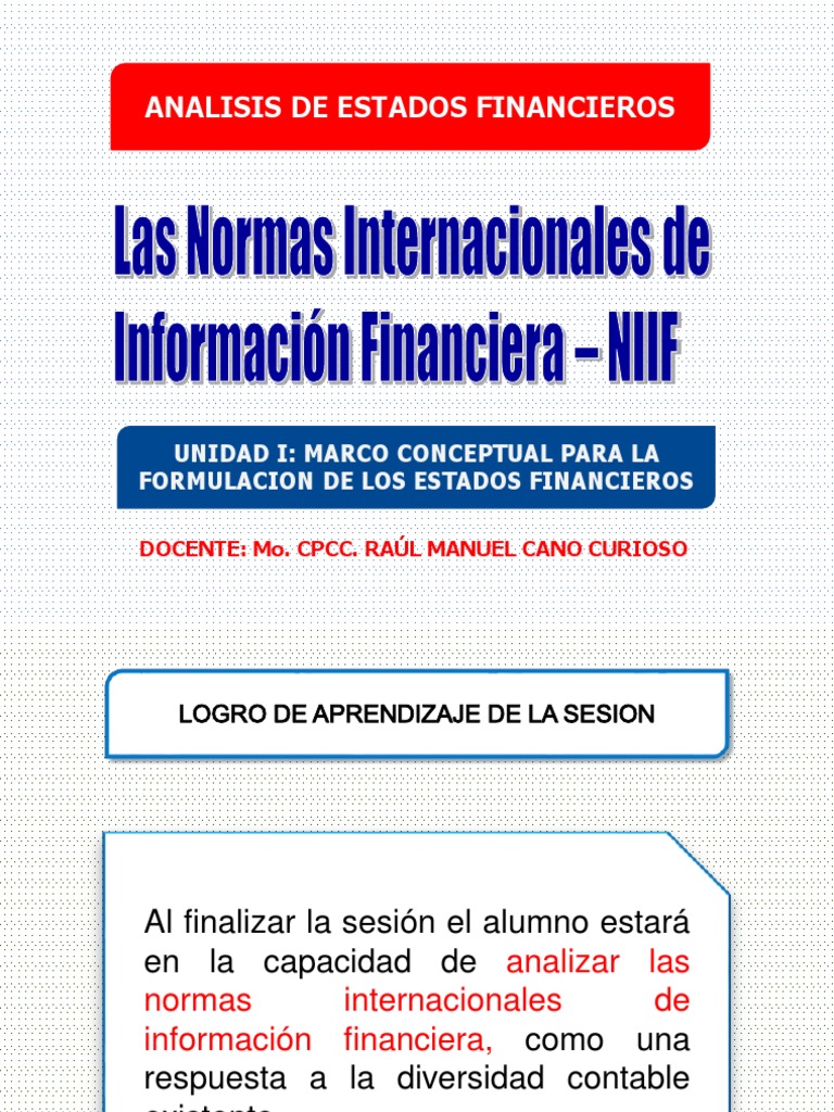 Las Normas Internacionales de Informacion Financiera - Niif | PDF