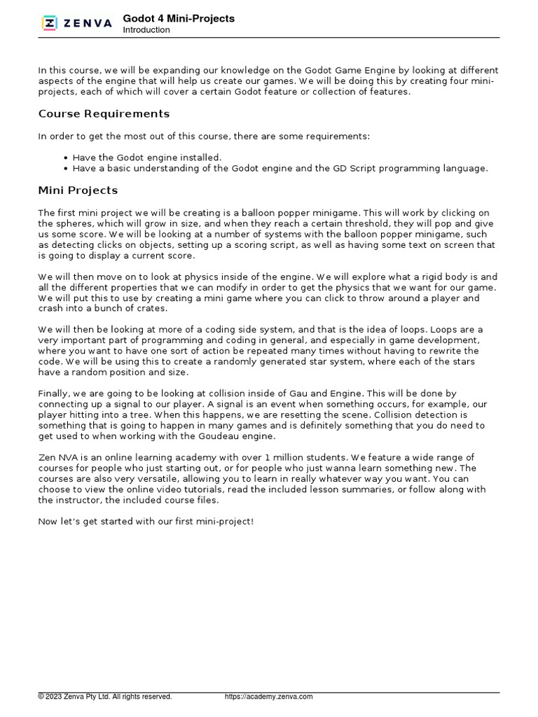 Godot 4 Projects for Beginners | PDF | Control Flow | 3 D Computer Graphics