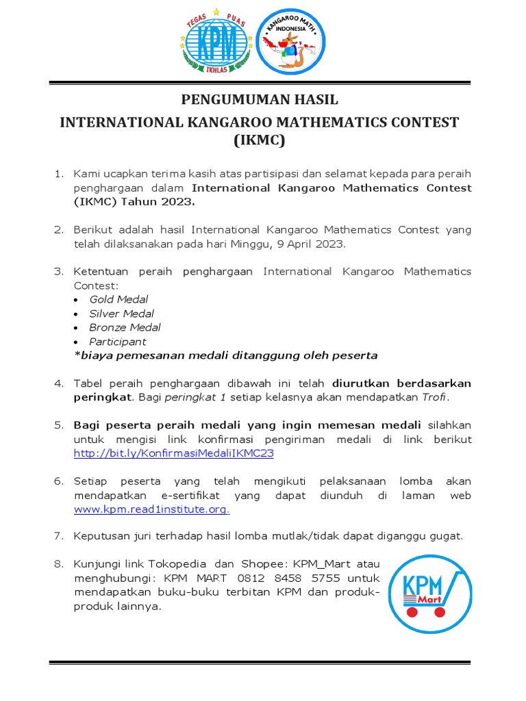 Hasil IKMC23-1SD | PDF