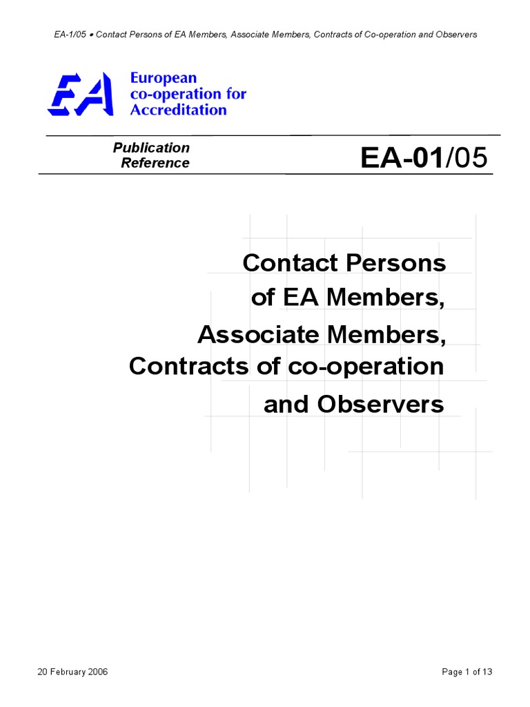 EA Members Contact Directory | PDF