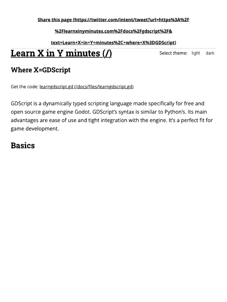 Gdscript In 10 Mins Pdf Constructor Object Oriented Programming Programming 2405