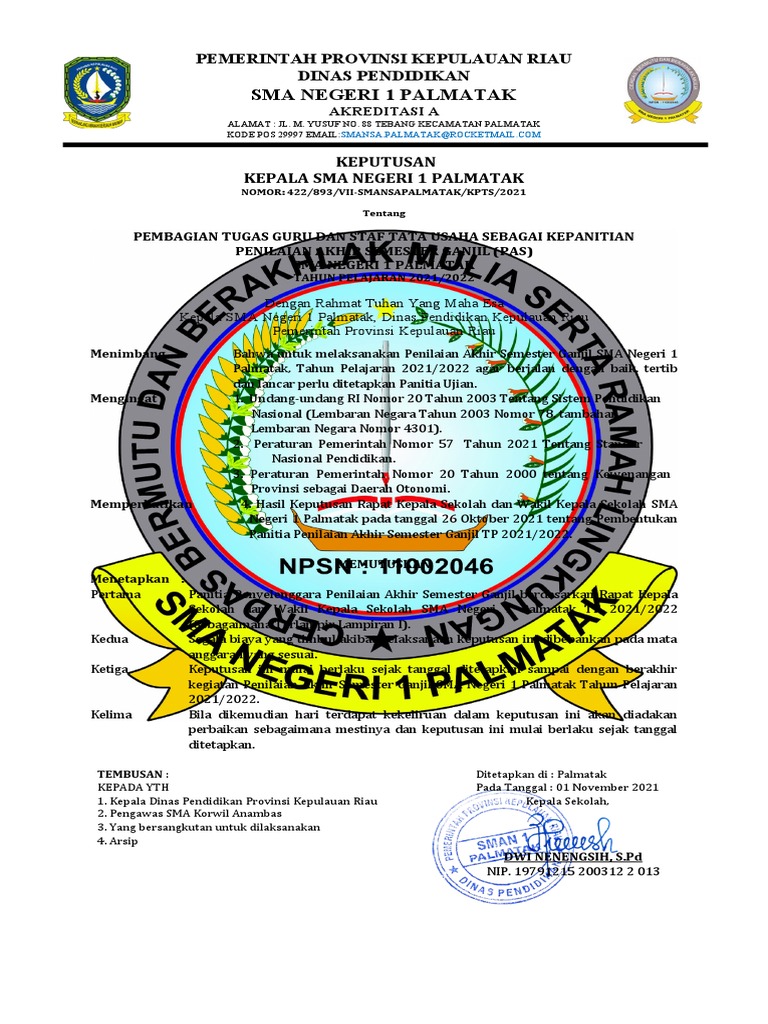 SK Us Genap 2022 | PDF