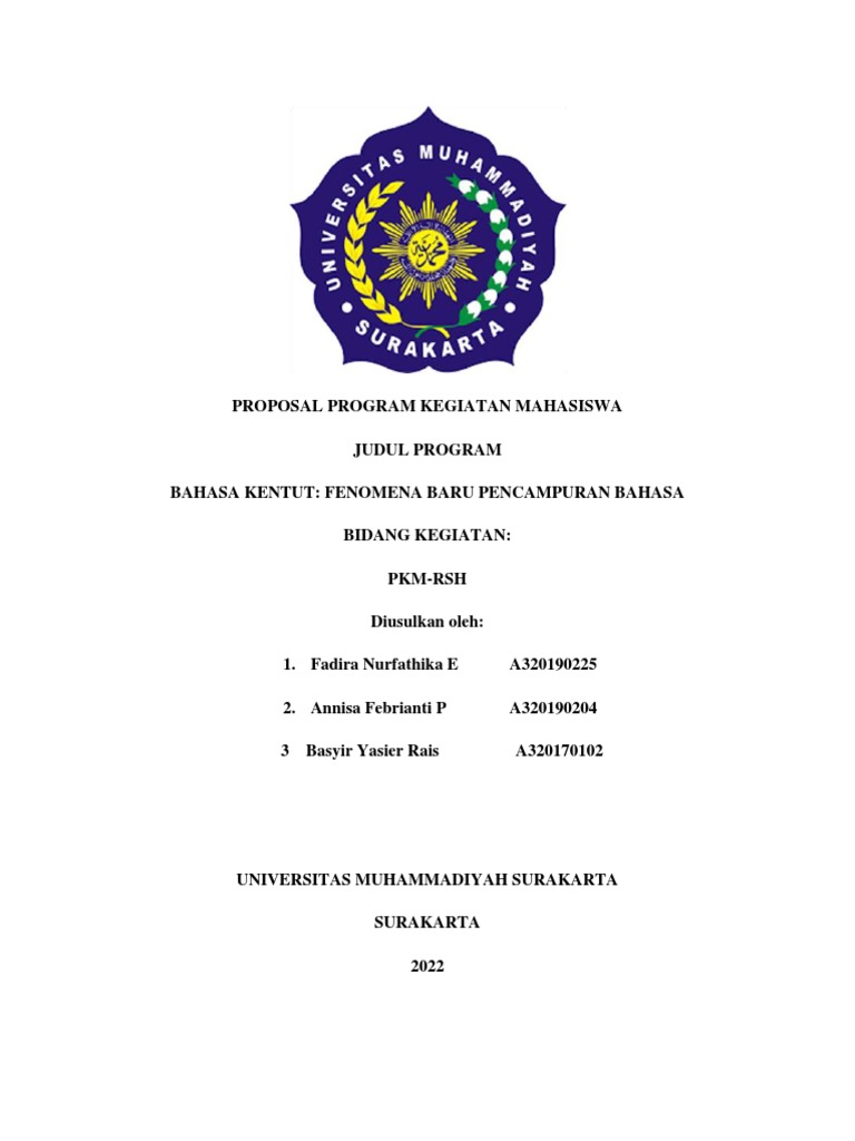 PKM RSH Bahasa Kentut Fenomena Baru Pencampuran Bahasa | PDF