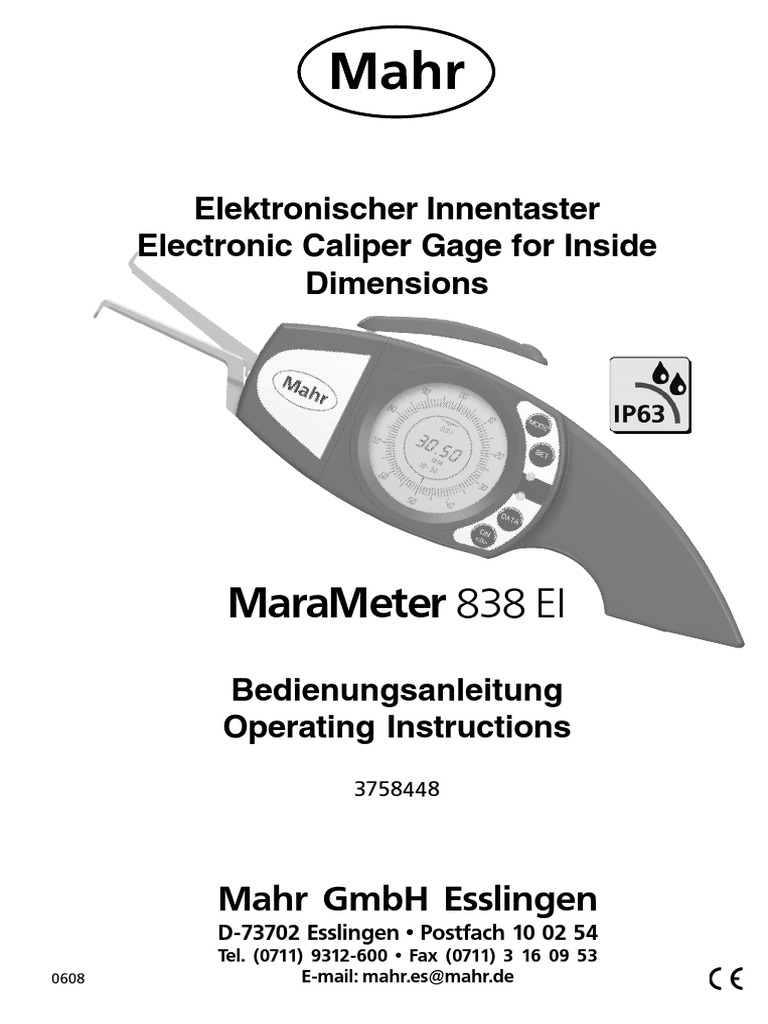 Marameter 838 EL | PDF