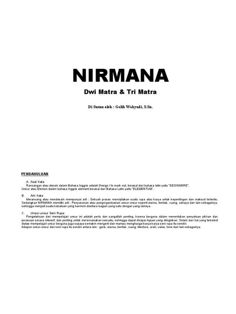 Nirmana Dwi Matra | PDF