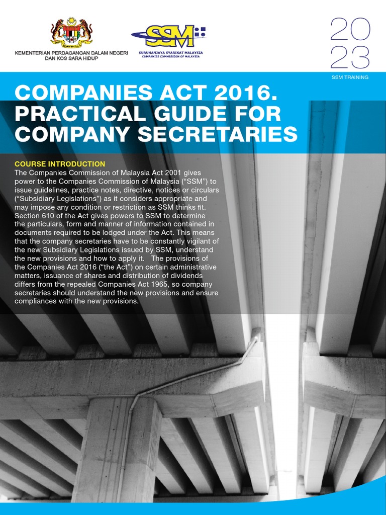 Companies Act 2016 - Practical Guide For Company Secretaries | PDF ...