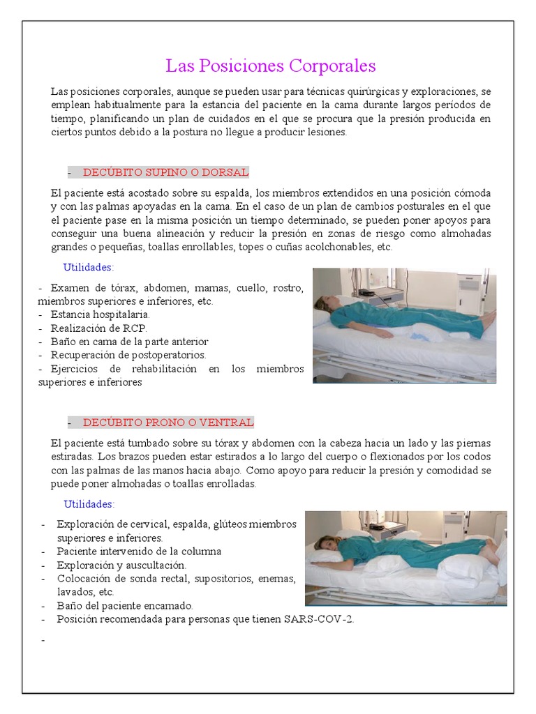 Posiciones Anatomicas | PDF