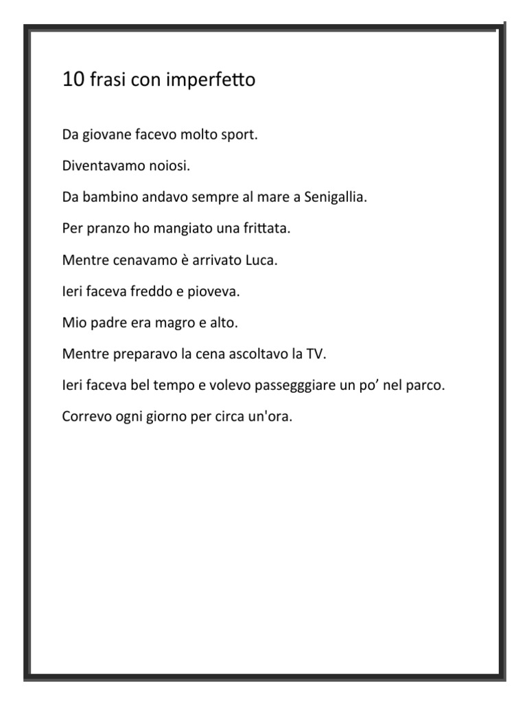 5 Frasi Con Qualche | PDF