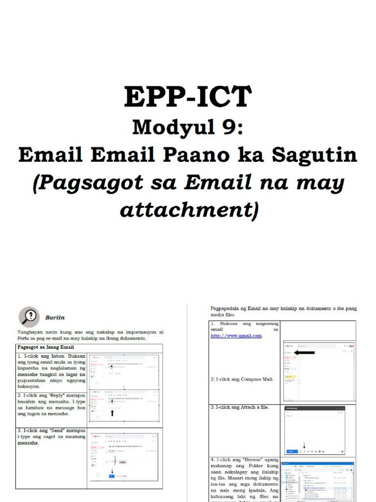 EPP4 - Q1-ICT-Modyul 9-Email Email Paano Ka Sagutin | PDF
