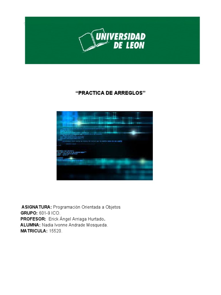 Arreglos | PDF | Programación de computadoras | Informática