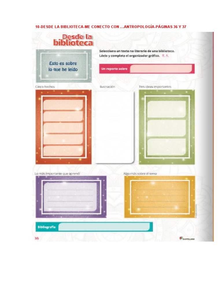 10-Desde La Biblioteca-Me Conecto Con Antropología-Páginas 36 y 37 | PDF | Ciencias sociales