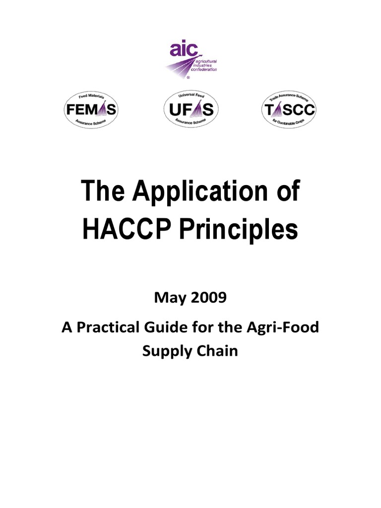 The Application of Haccp Principles Aic Haccp May 2009 | PDF