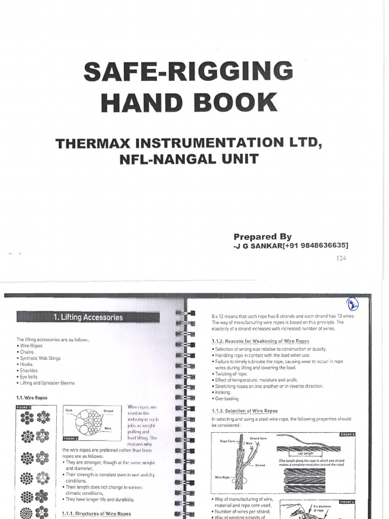 Safe-Rigging Handbook-J G Sankar-Nfl-Nangal Unit | PDF