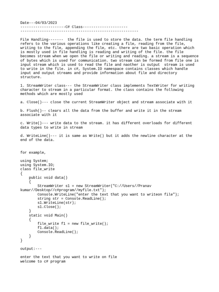 File Handling In C Pdf Process Computing Thread Computing