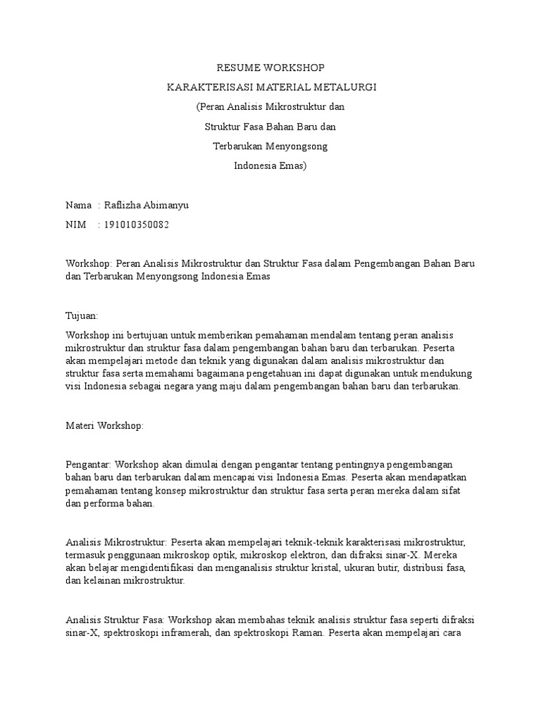 Resume Workshop | PDF