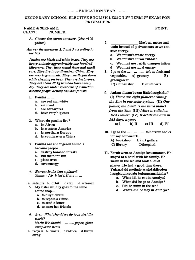 .. Education Year Secondary School Elective English Lesson 2 Term 2 ...