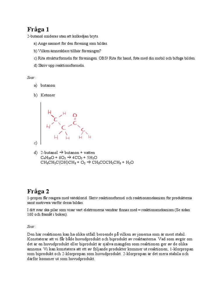 Kemi 2 - Uppdrag 3 | PDF