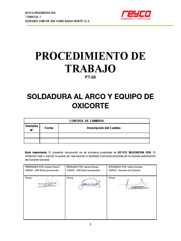 PT-06 Soldadura y Equipo de Oxicorte | PDF | Soldadura | Construcción