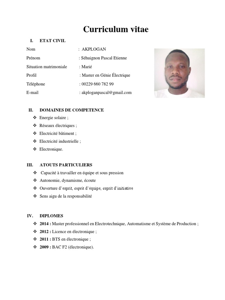 CV Akplogan Pascal | PDF
