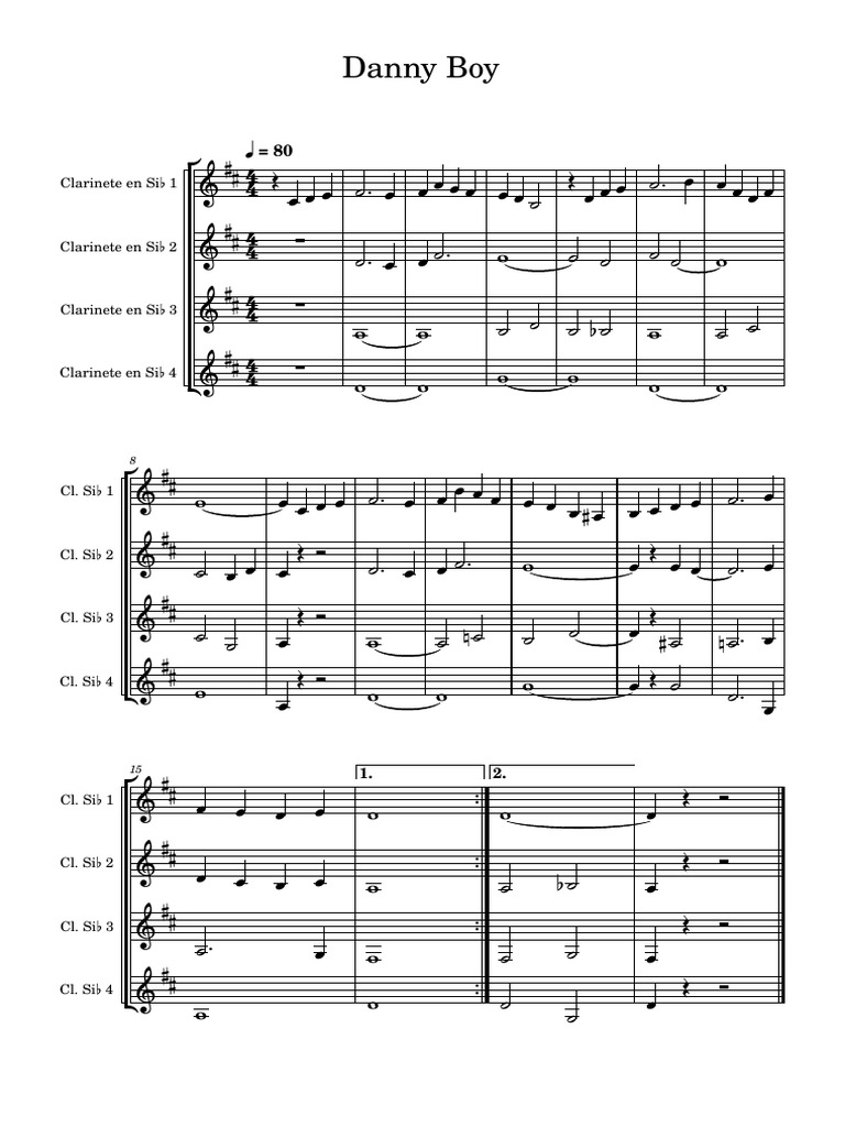 Danny Boy-Partitura y Partes | PDF