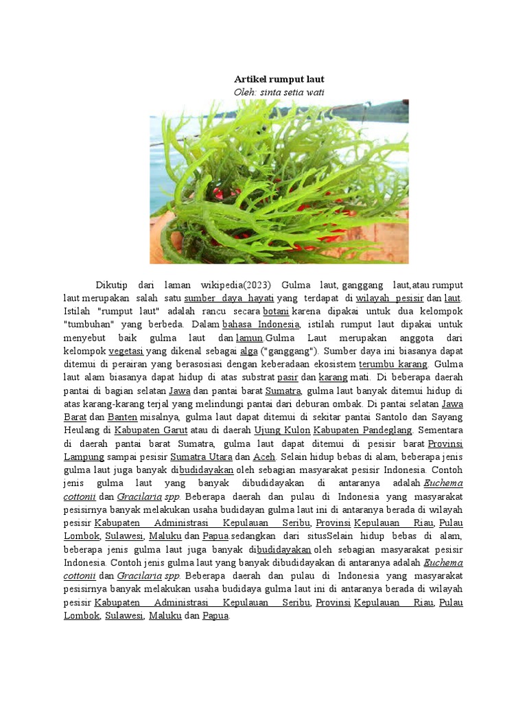Artikel Rumput Laut | PDF