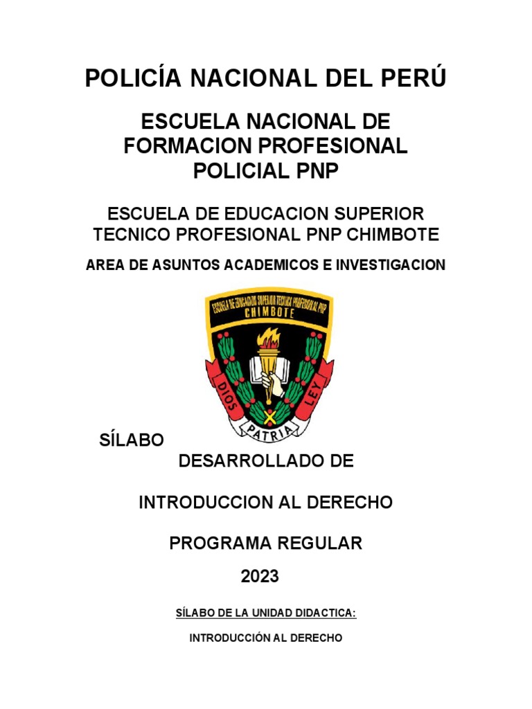 Silabo Desarrollado de Introduccion Al Derecho | PDF | Caso de ley ... Silabo Desarrollado de Introduccion Al Derecho | PDF | Caso de ley ...