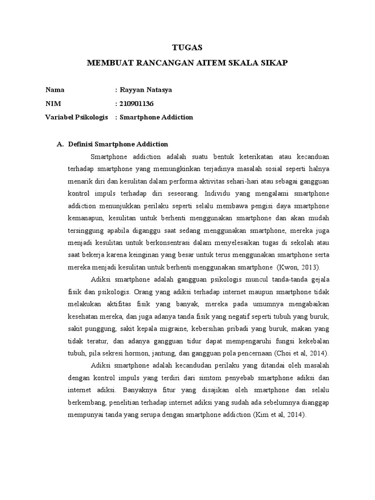 Tugas Kaup Blue Print Indikator Dan Skala Sikap | PDF