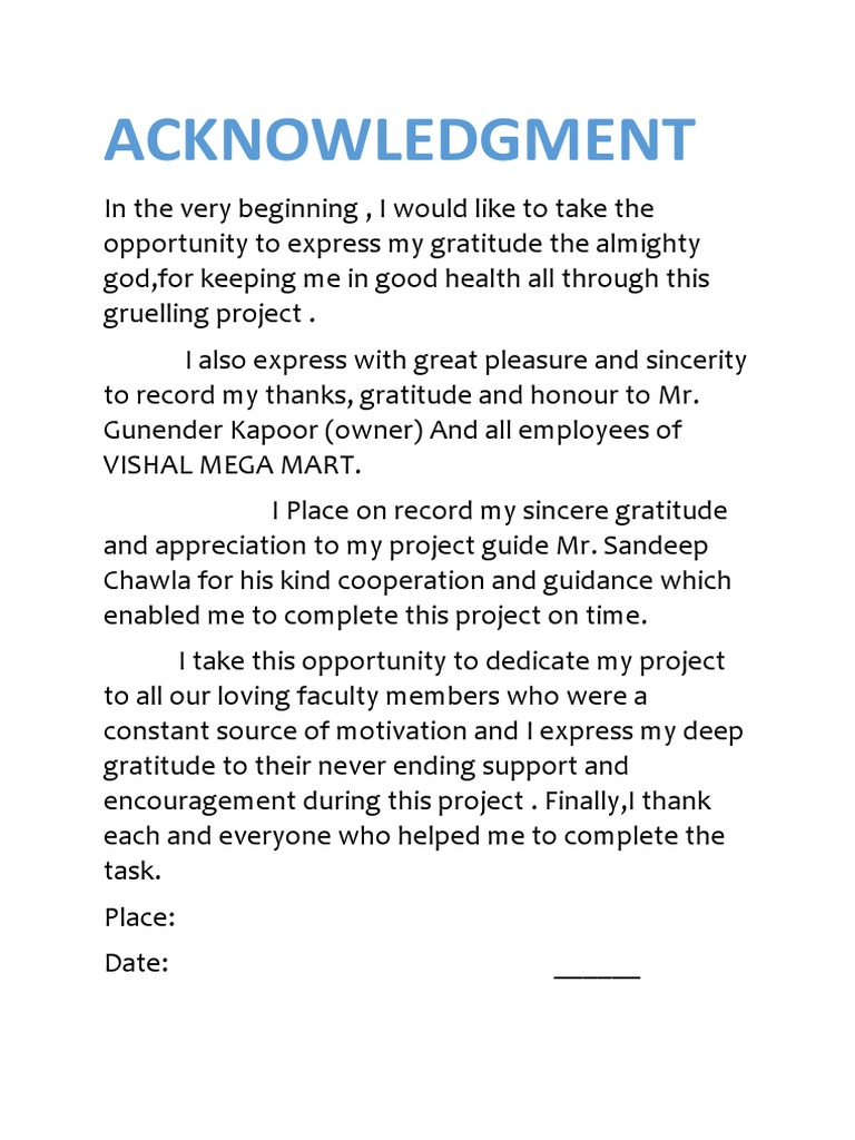 Acknowledgment 2 | PDF