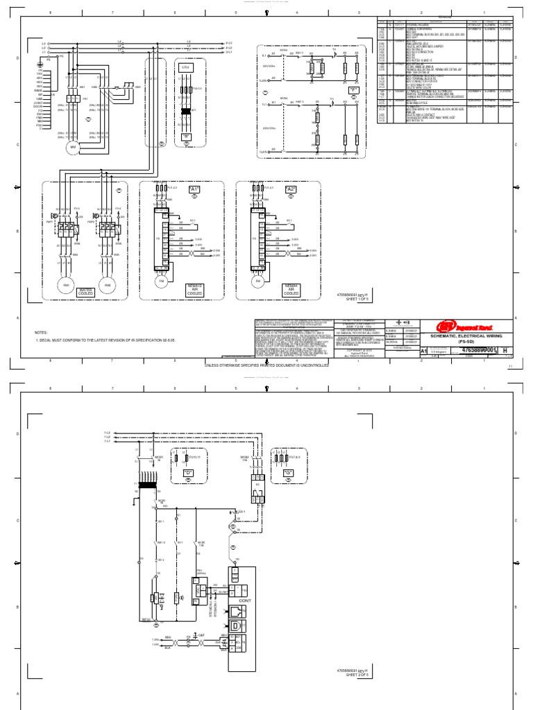 Electrical Schematic E185 355 Fixed Speed Star Delta | PDF