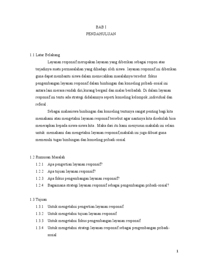 Layanan Responsif untuk Siswa | PDF